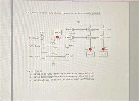 solved q3 [ltspice] design and build a cascode current