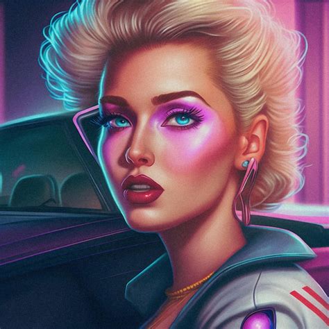 Premium Photo 80s And 90s Vibes Fashion And Style Vintage And Retro Girl Illustartion Granular