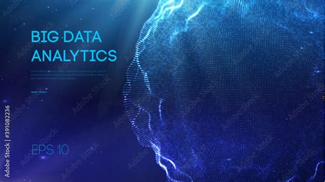 Big Data Analytics Vector Future Technology Concept Web Design Digital Data Visualization