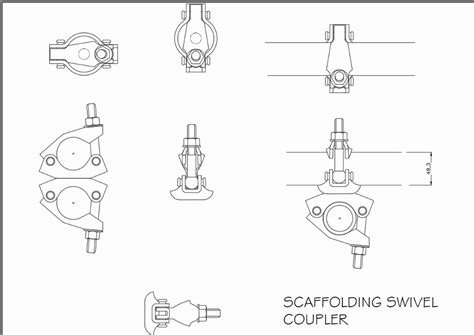 Swivel Coupler In Autocad Download Cad Free 9653 Kb Bibliocad