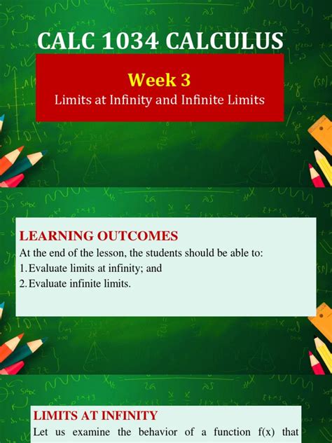 Lms Week 3 Calc 1034 Limits At Infinity Finite Limits Pdf Teaching