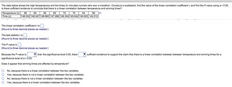 solved the data below shows the high temperatures and the