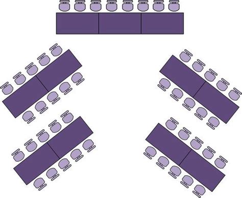 Rectangular Table Wedding Layout Chevron Seating Arrangement