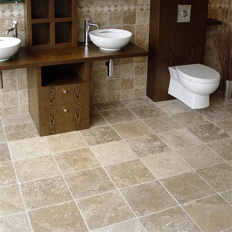 Travertine Mosaic Tile Bathroom Floor Creating A Modern Bathroom