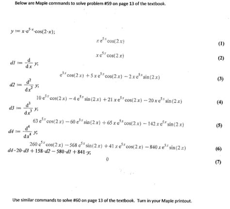 solved below are maple commands to solve problem 59 on page