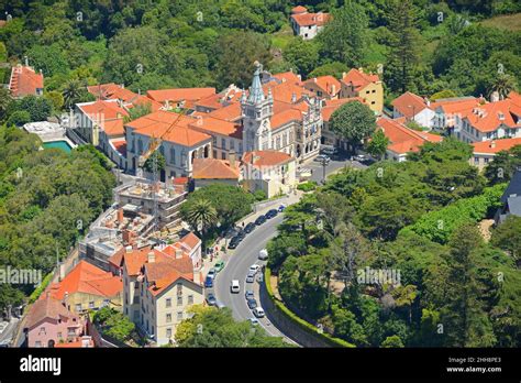 Sintra Town Hall Camara Municipal De Sintra Aerial View In Historic
