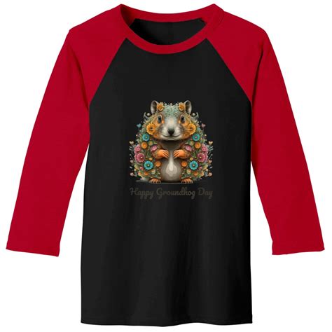 Groundhog Daycelebrating Happy Groundhog Day Baseball Tees Sold By