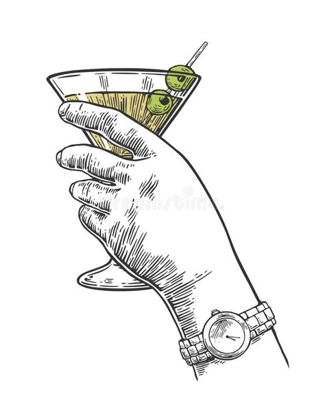 Vintage Cocktail Glass Stock Illustrations 32880 Vintage Cocktail