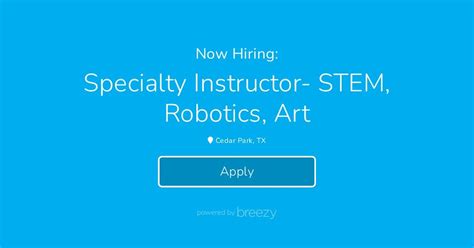Specialty Instructor Stem Robotics Art At Ymca Of Central Texas