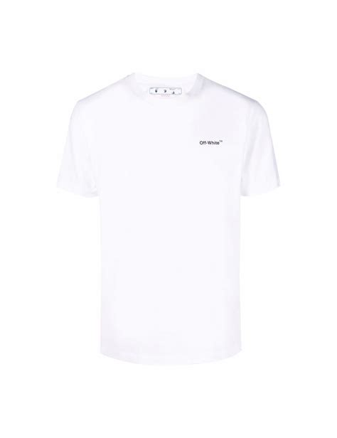 Off White Wave Diag Printed T Shirt White The Factory Kl