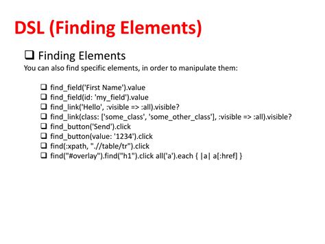 Capybara And Cucumber With Dsl Using Ruby Ppt Capybara And Cucumber With Dsl Using Ruby Ppt