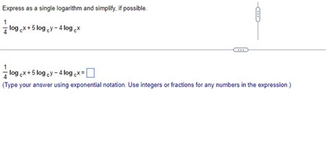 Solved Express As A Single Logarithm And Simplify If Chegg Com