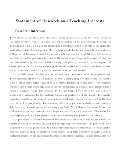 Statement Of Interest For Teaching Position Design Talk