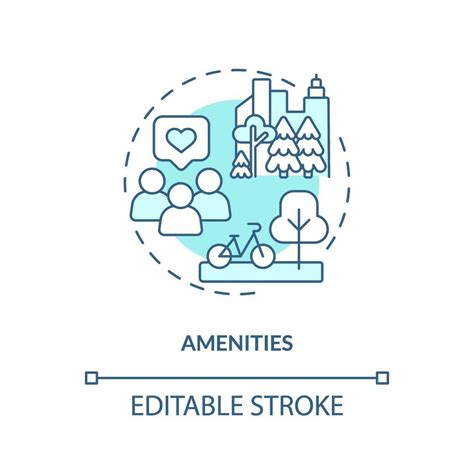 Amenities Turquoise Concept Icon Real Estate Housing Cooperative