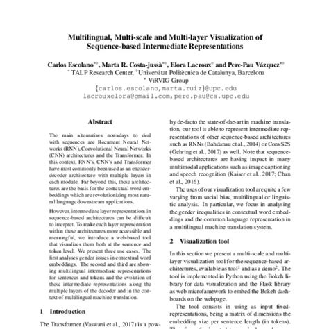 Multilingual Multi Scale And Multi Layer Visualization Of Intermediate