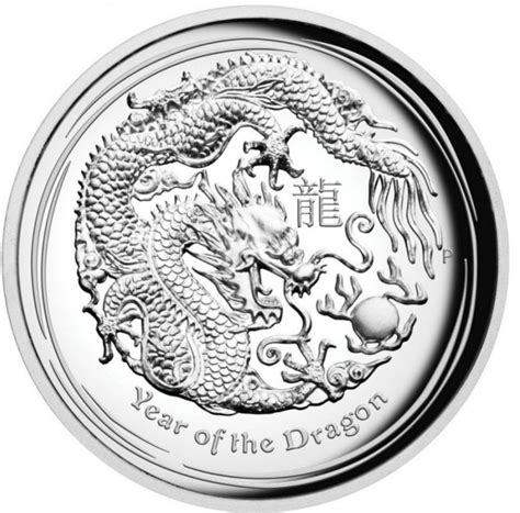 2012 Australia Lunar Year Of The Dragon Sii 1 Oz Silver High Relief