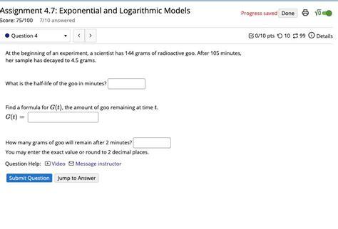 solved assignment 4 7 exponential and logarithmic models
