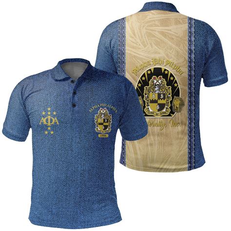 Fraternity Polo Jeans Alpha Phi Alpha Polo Shirt Black Queen