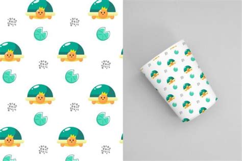 Seamless Turtle Pattern Graphic By Syamhnsb Creative Fabrica