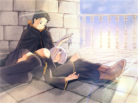 Natsuki Subaru And Satella Rezero Kara Hajimeru Isekai Seikatsu