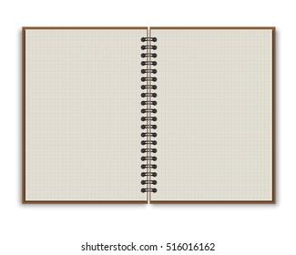 Open Spiral Notebook Lined Isolated On Stock Vector Royalty Free Shutterstock