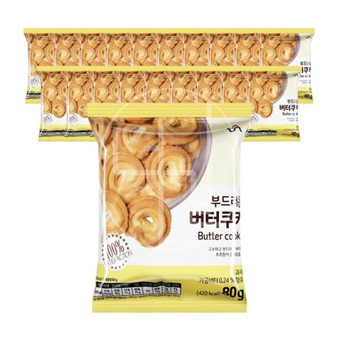 신흥 부드러운 버터쿠키 80g 20개입 박스 홈플러스 택배배송