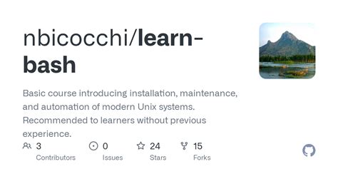 Github Nbicocchilearn Bash Basic Course Introducing Installation