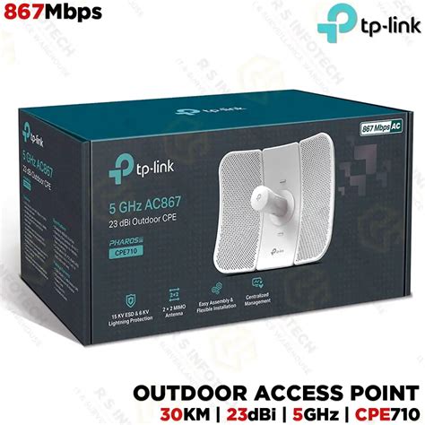 Tp Link Cpe710 Ac 5ghz 867mbps Outdoor 23dbi P2p Up To 30km 3year