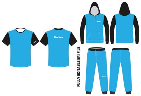 Track Suit Mock Up Royalty Free Vector Image VectorStock
