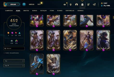 Ouro 4 Com Todos Os Champs E 452 Skins Main Sup League Of Legends