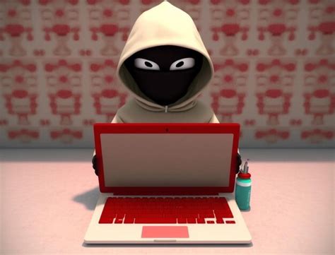 Premium Photo Cute Anonymous Hacker With Hoodie Using Computer Laptop Concept Of Ethical