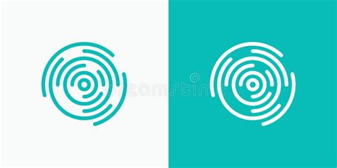 Technology Connection Rotating Circle Line Shape Vector Logo Design With Modern Simple Clean