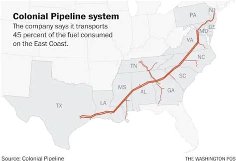Plantation Pipeline System Map
