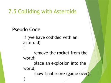 ppt chapter 7 collision detection asteroids powerpoint