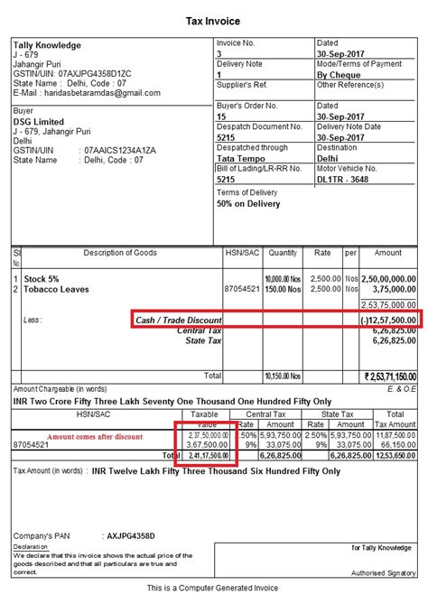 How To Enter GST Sales With Cash Trade Discount At The Item Level