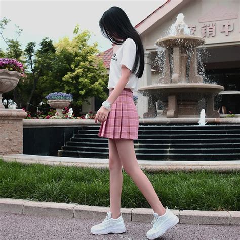 Jupe Harajuku Jupe femmes pli Jupe Harajuku Style Preppy jupes à carreaux Mini mignon japonais