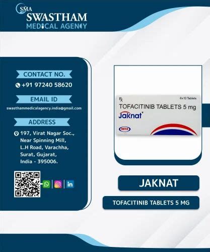 5mg Tofacitinib Tablet At ₹ 360box Tofacitinib Tablets In Surat Id