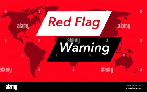 Red Flag Warning A Television Weather Banner Or Icon Is Seen With A
