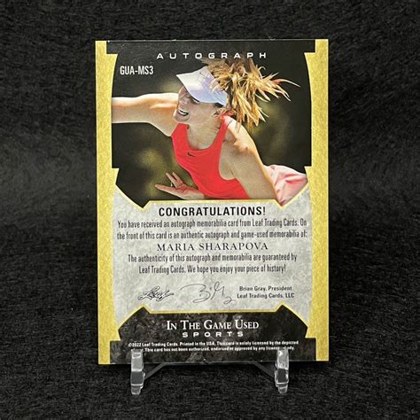 世界15枚限定 1stナンバー 2022 Leaf In The Game Used Sports Maria Sharapova マリア