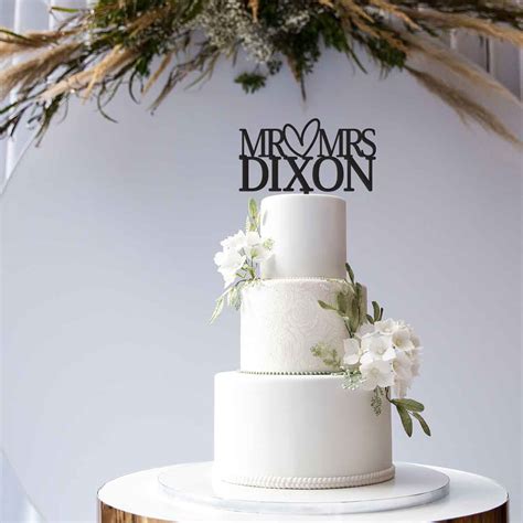 MR MRS Cake Topper Personalised Wedding Cake Toppers