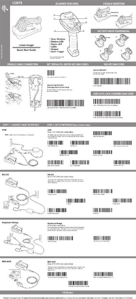 Zebra Li3678 Scanner Quick Start Manual Pdf View Download