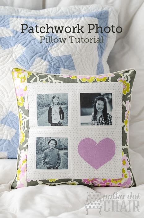 Diy Patchwork Photo Pillows Tutorial The Polka Dot Chair
