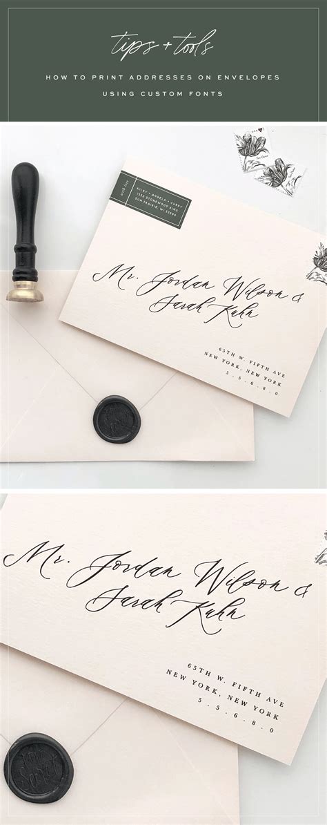 Tutorial How To Print Addresses On Envelopes Using Custom Fonts