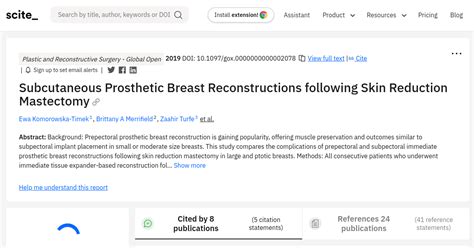 Subcutaneous Prosthetic Breast Reconstructions Following Skin Reduction