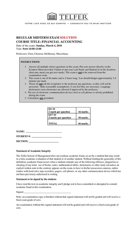 Midterm Exam Solution REGULAR MIDTERM EXAM SOLUTION COURSE TITLE FINANCIAL ACCOUNTING