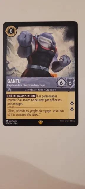 CARTE DISNEY LORCANA Chapitre 1 GANTU Légendaire 178 204 NON FOIL NM