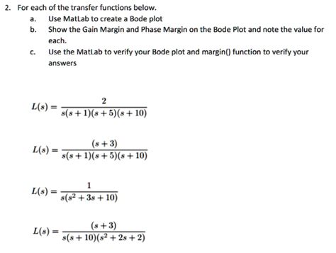 solved 2 for each of the transfer functions below a l1 s s s 2