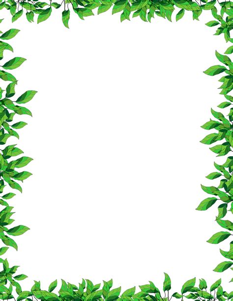 Leaves Page Border Png 12414713 Png