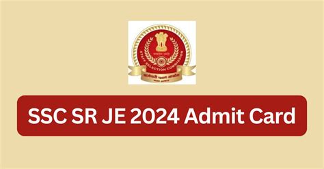 Ssc Sr Je 2024 Admit Card Tamilanguide