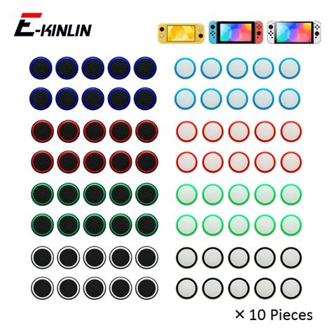 10 Pieces Joystick Cover Case Silicone Analog Thumbstick Cap Thumb